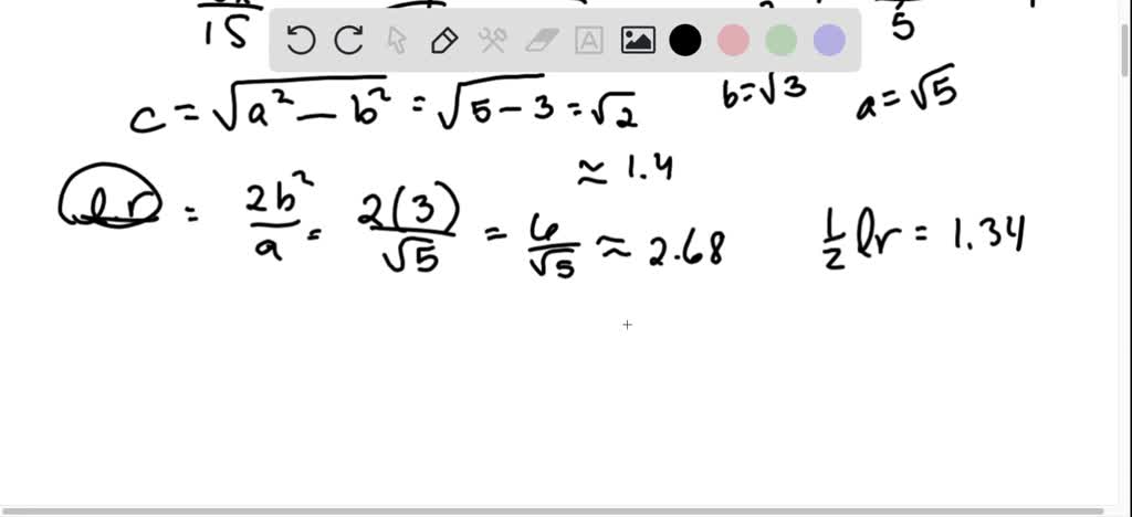 SOLVED:Sketch the graph of the ellipse, using latera recta. 5 x^2+3 y^2=15