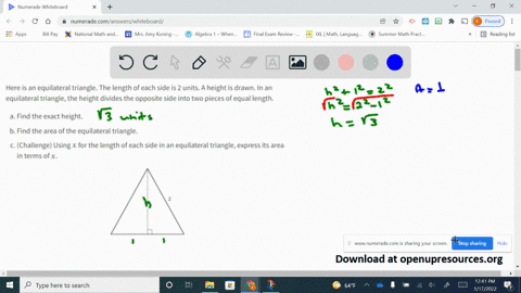 ⏩SOLVED:Here is an equilateral triangle. The length of each side is ...