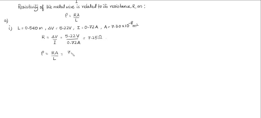 SOLVED:An experiment is conducted to measure the electrical resistivity ...
