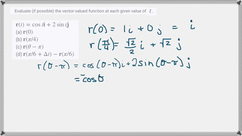 SOLVED: In Exercises 5 and 6, evaluate (if possible) the vector-valued function at each given ...