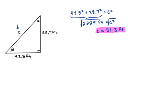 ⏩SOLVED:Refer to the right triangle diagram and the given… | Numerade
