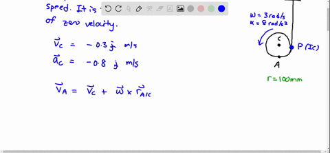 SOLVED:The reel of rope has the angular motion shown. Determine the ...