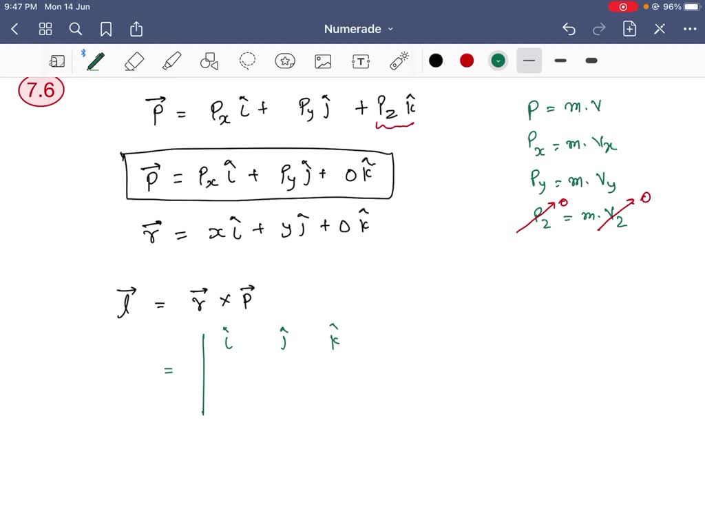 Find the components along the x, y, z axes of the angular momentum 1 of a particle, whose ...
