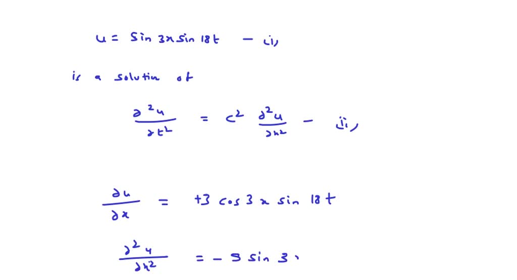 Solved Verify By Substitution That The Given Function Is A Solution 4710