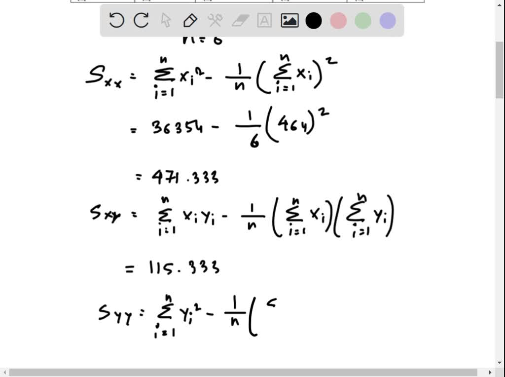 SOLVED:Compute and interpret the correlation coefficient for the following grades of 6 students ...
