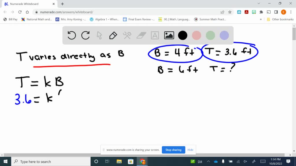 SOLVED:Use the four-step procedure for solving variation problems given on page 370 to solve An ...