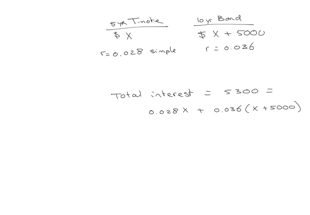 Ebony bought a 5 -yr Treasury note that paid the equivalent of 2.8 % ...