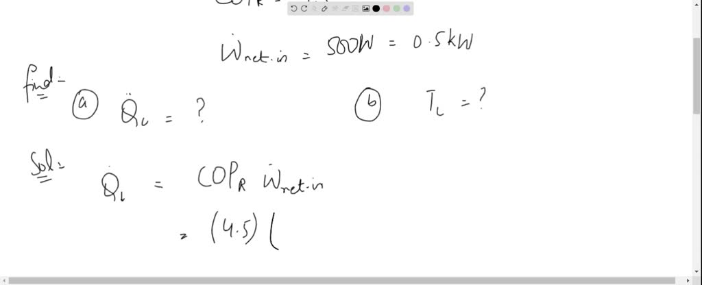 A Carnot refrigerator operates in a room in which the temperature is 25 ...