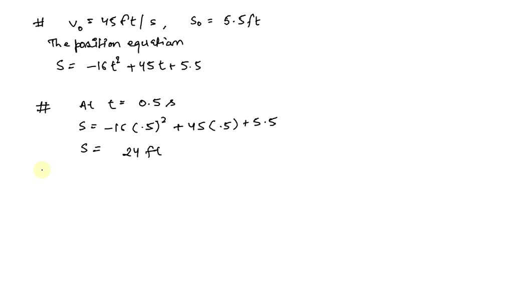 SOLVED:Use the position equation given on page 193 as the model for the ...