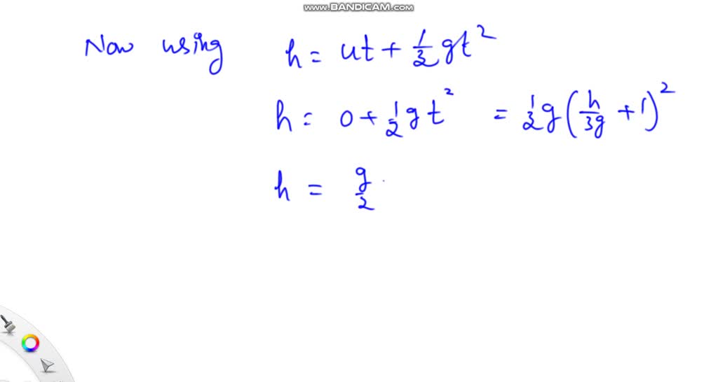 An object is dropped from a roof of a building of height h. During the last second of its ...