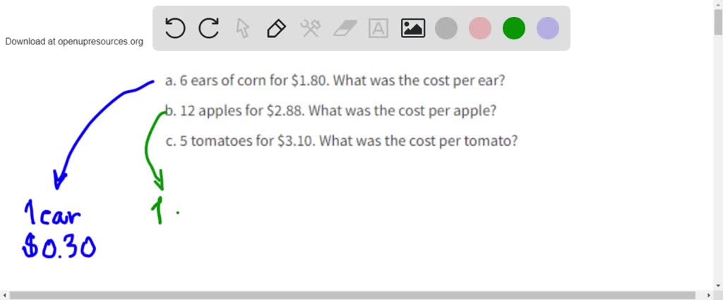 SOLVED:At the farmer's market, a bag of apples and 3 cartons of ...