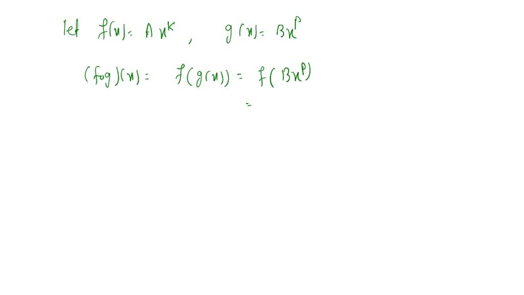 ⏩SOLVED:Prove that the composition of two power functions is a power ...