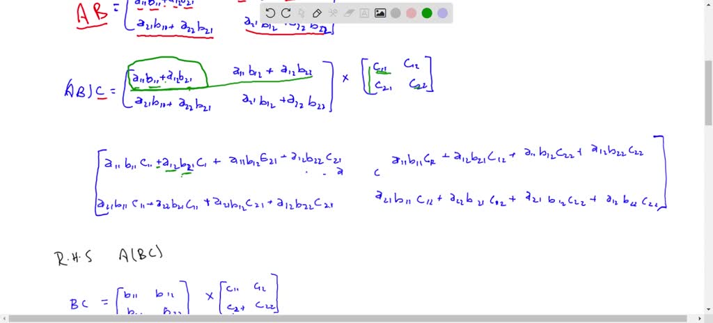 Use the following matrices, where all elements are real numbers, to show that each statement is ...
