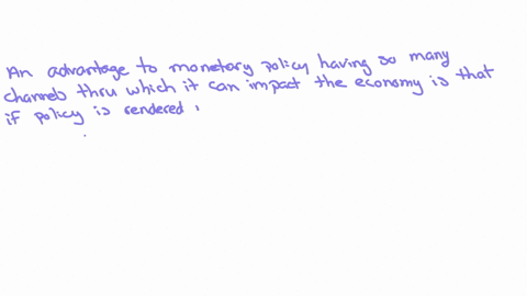 Describe an advantage and a disadvantage to monetary policy of having ...