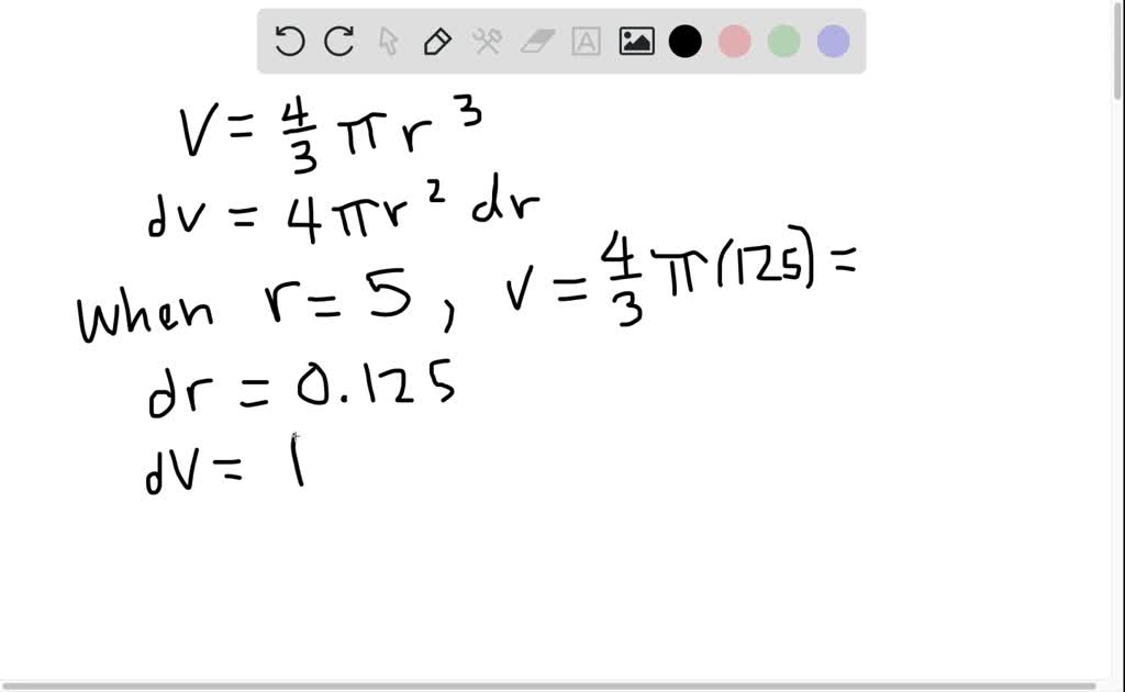 SOLVED:Approximate the volume of material in a spherical shell of inner ...