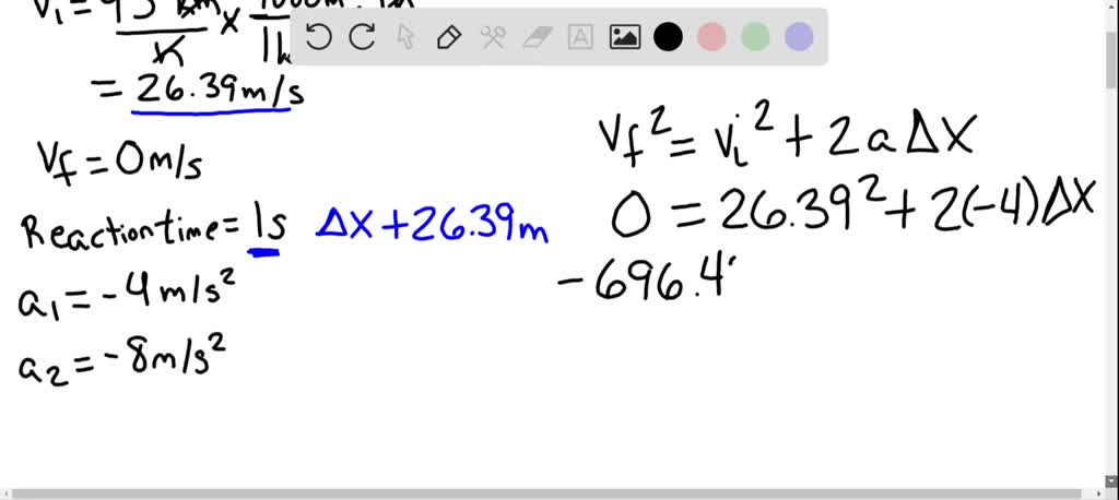 SOLVED:(II) Determine the stopping distances for a car with an initial ...