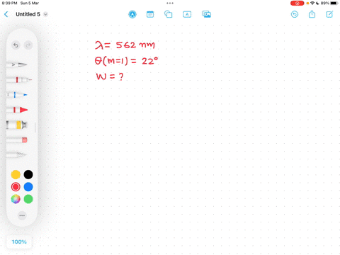 SOLVED:When light with a wavelength of 562 nm passes through a slit, it ...