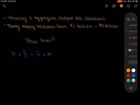 SOLVED:If velocity and aggregate output are reasonably constant (as the classical economists ...