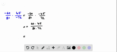 SOLVED:Multiply. Write the product in lowest terms. (36)/(-40) ·((-30 ...