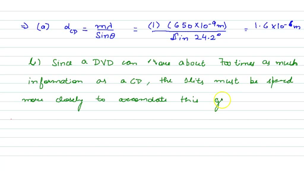 SOLVED:A simple experiment can tell the difference between a CD and a ...