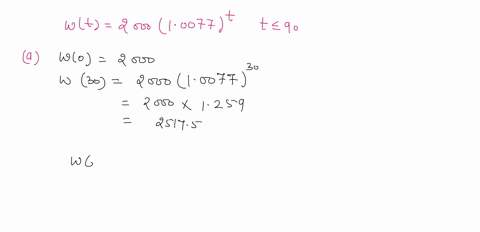 SOLVED:Solve. Whales. The weight of a gray whale calf, in pounds, t ...