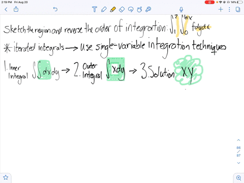 SOLVED:Sketch the region of integration and change the order of ...