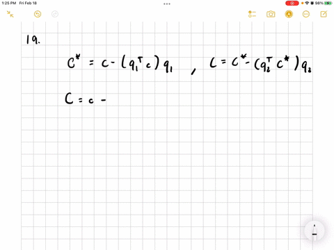 SOLVED:If A=Q R, find a simple formula for the projection matrix P onto ...