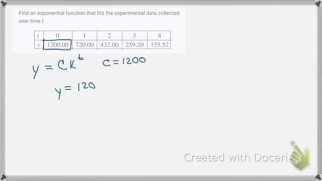⏩SOLVED:Show that the following data are exponential and find a… | Numerade