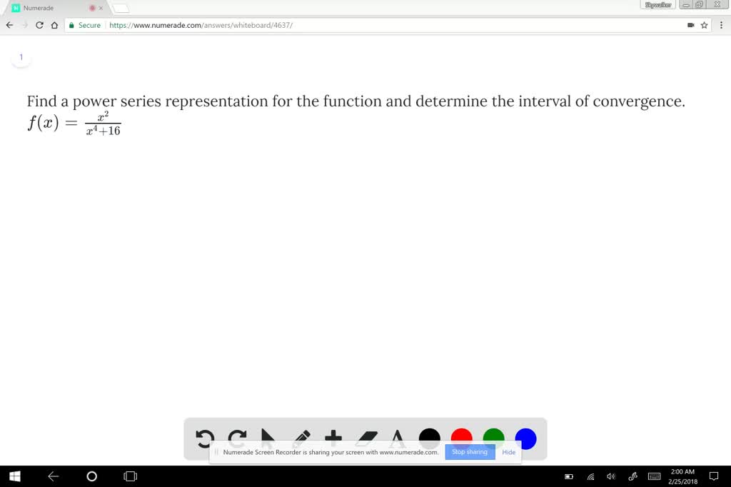 Find Power SeriesFpSEntation For The Function Give SolvedLib