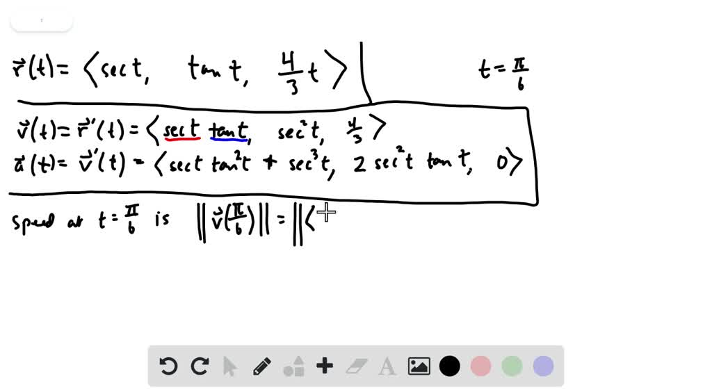 SOLVED:𝐫(t) is the position of a particle in space at time t Find the particle's velocity and ...