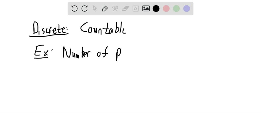 SOLVED:Medical. Give an example of a discrete random variable of ...