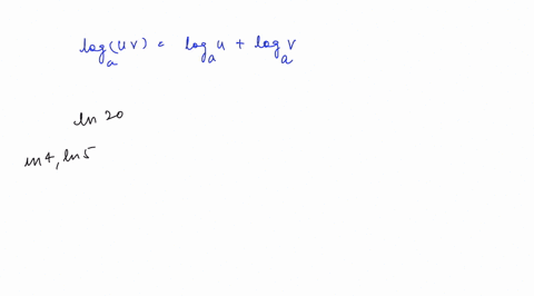 SOLVED: Rewrite the expression in terms of ln4 and ln5 .,ln20. | Numerade
