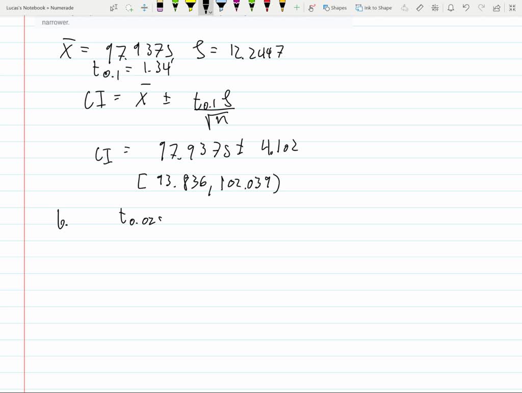 SOLVED:The following sample of 16 measurements was selected from a ...