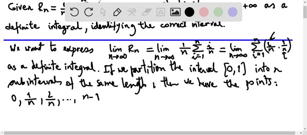 SOLVED:In the following exercises, given Ln or Rn as indicated,express their limits as n →∞as ...