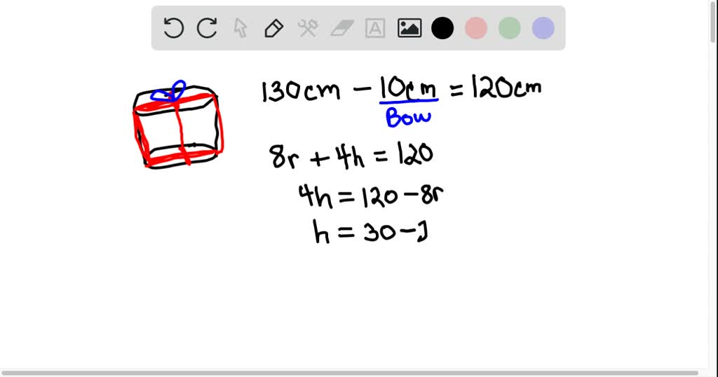 SOLVED:Packaging Design A cylindrical box will be tied up with ribbon ...