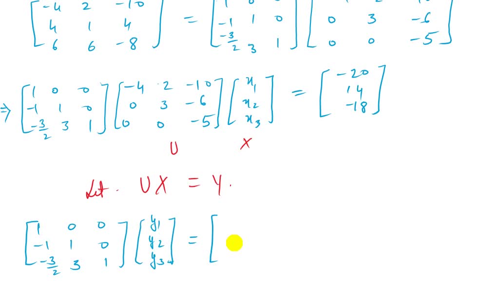 Proceed as in Example 5 and use the corresponding LU-factorization from ...
