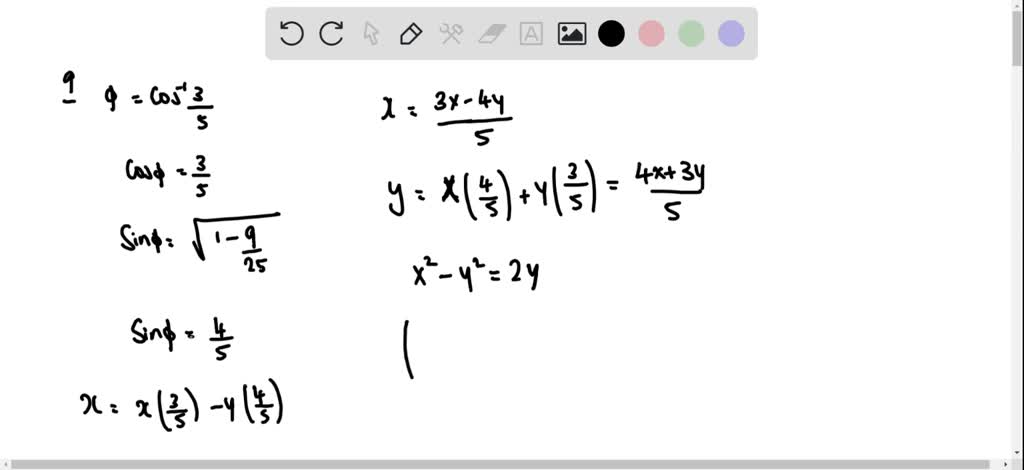 SOLVED:Identify the conic and calculate the angle of rotation of axes ...