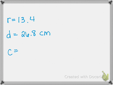 SOLVED:The radius, diameter, or circumference of a circle is given ...