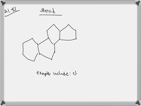 SOLVED:Describe the structures of steroids. Draw the structure for the ...
