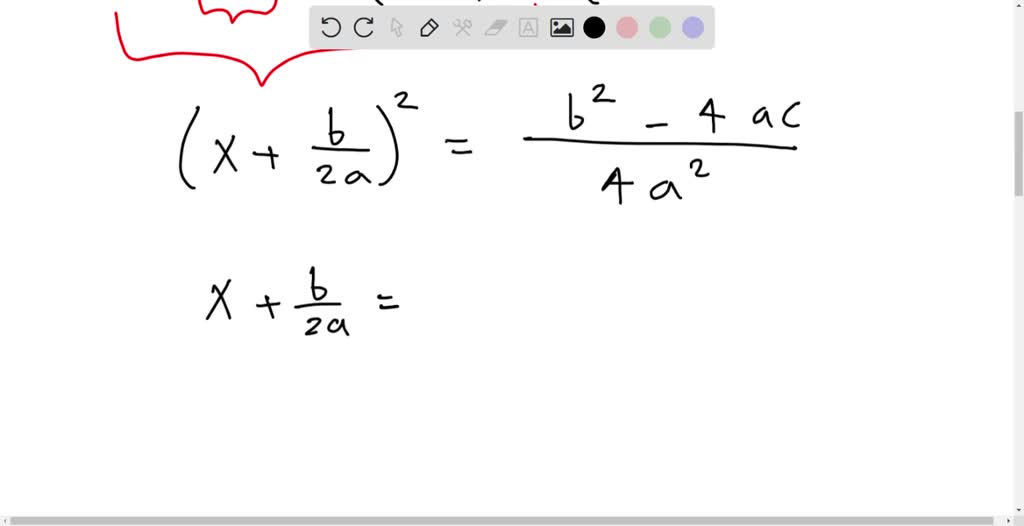 SOLVED:Prove that the equation a x^2+b x+c=0, in which a, b and c are real and a>0 has two real ...