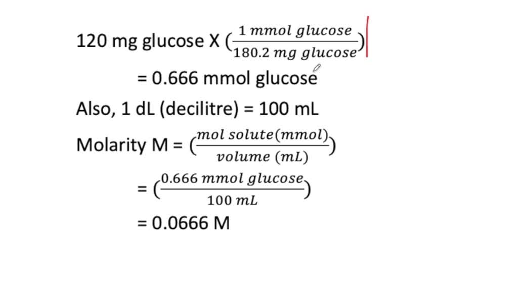 SOLVED: Example 2 Glucose binds to the hemoglobin in red blood cells ...