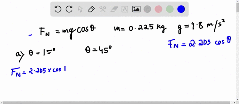 SOLVED:The force normal to an object on an inclined plane: FN=m g ...