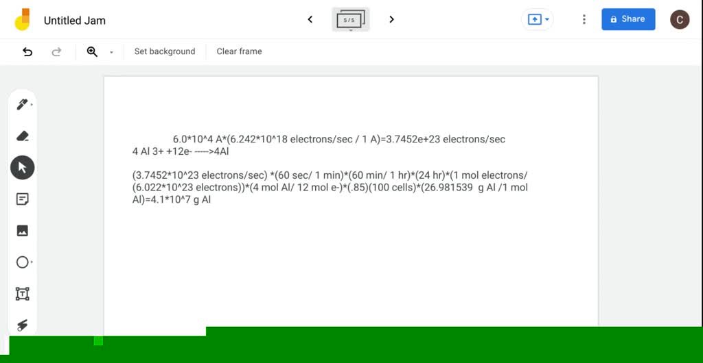 A current of 55,000 A is passed through a series of 100 Hall-Héroult ...
