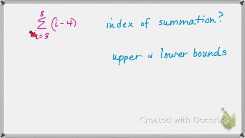 SOLVED:Sigma Notation What are the index of summation, the upper bound of summation, and the ...