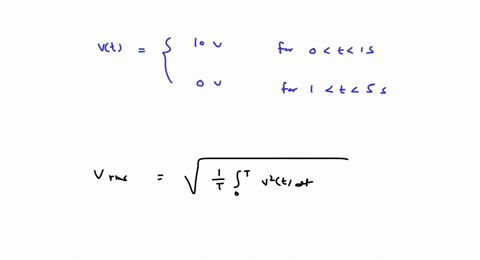 SOLVED:Compute the rms value of the voltage given by the waveform shown in Fig. P9.56.