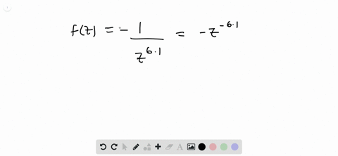 SOLVED:Find the derivative. Assume a, b, c, k are constants. f(z)=-(1)/(z^6.1)