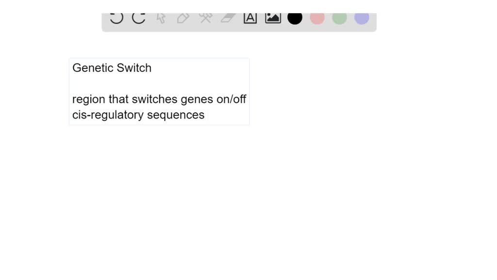 SOLVED:What are the two fundamental components of a genetic switch?