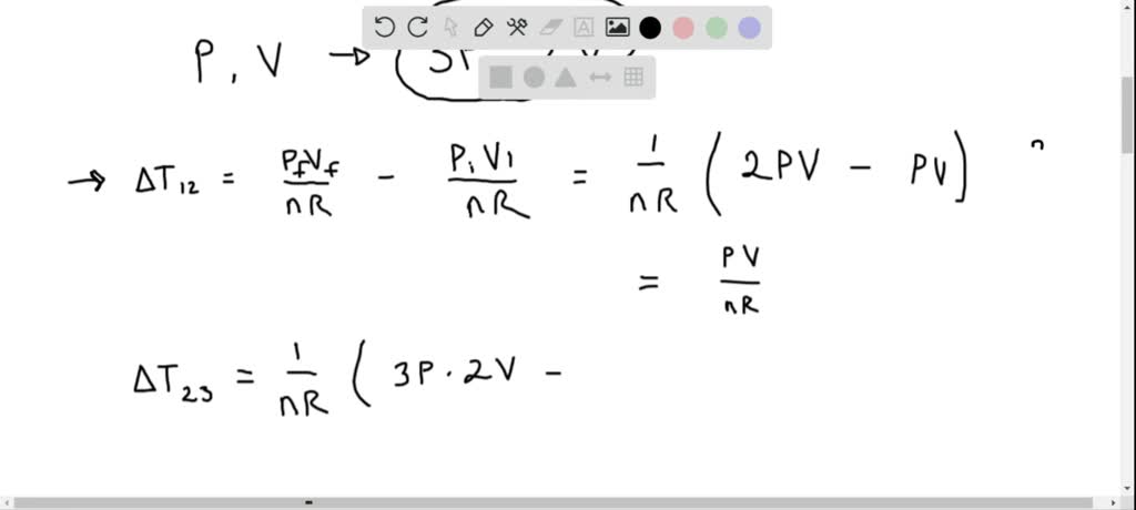 SOLVED:A sample of a diatomic ideal gas has pressure P and volume V . When the gas is warmed ...