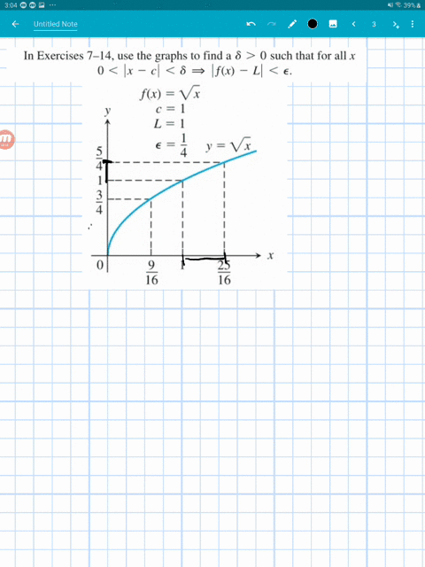 SOLVED: Use the graphs to find a δ>0 such that for all x 0