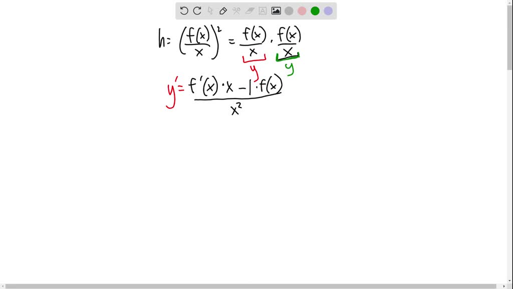 SOLVED:A function h(x) is defined in terms of a differentiable f(x). Find an expression for h ...